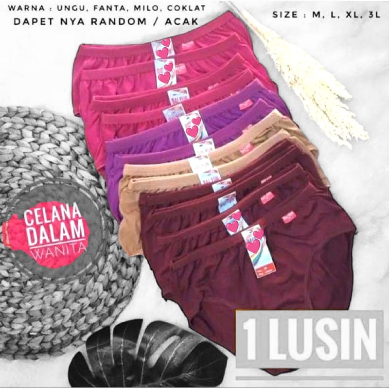 Jual CELANA DALAM WANITA LUSINAN / CELANA DALAM WANITA LUSINAN MURAH / PAKET HEMAT 1 LUSIN CD ...
