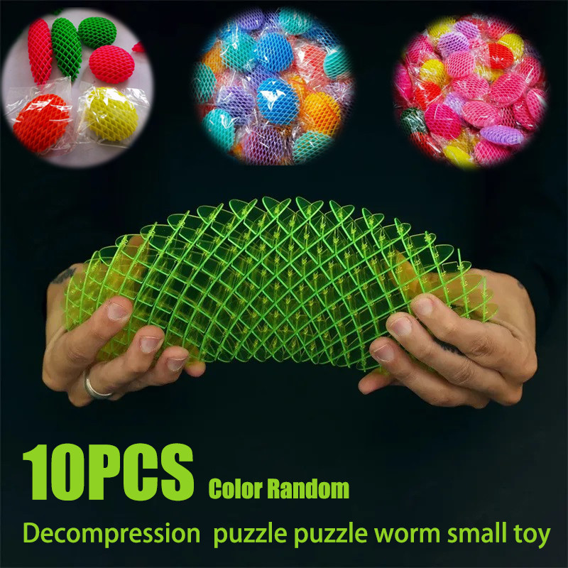 Jual Worm Unpacking Morphing 2024 Worm Big Fidget Toy Fidget Worm Six ...