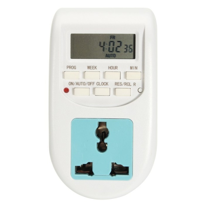 Jual PROMO!! Programmable Digital Timer Switch 16 Program On/Off EU Stop Kontak-Multi Socket ...