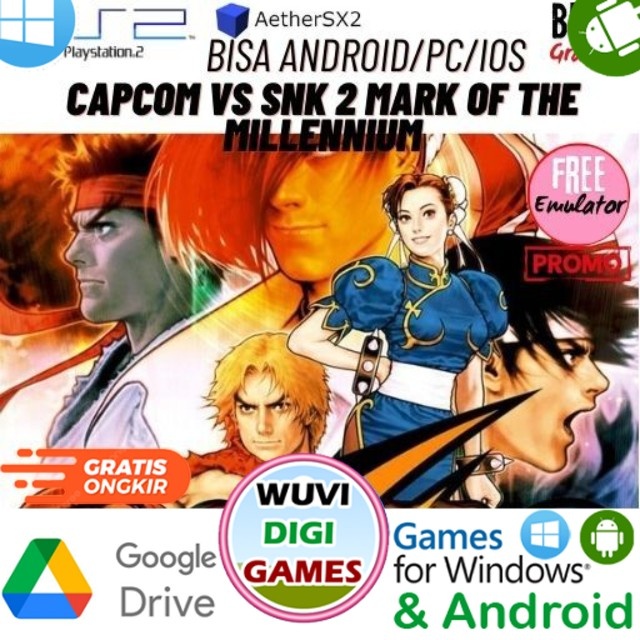 Jual Jual PS 2 Capcom vs SNK 2 Mark Of The Millennium | Bisa di PC ...