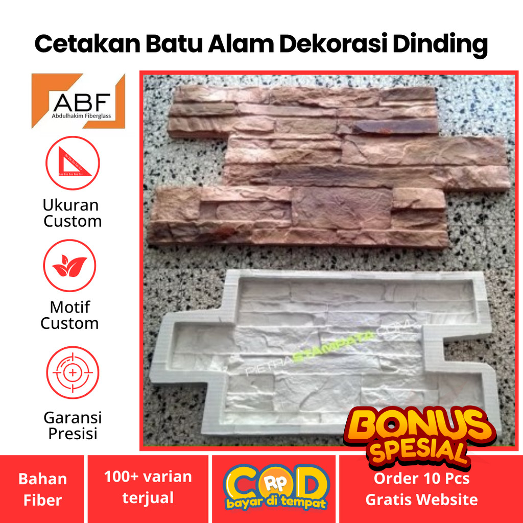 Jual CETAKAN FIBER BATU ALAM HIASAN DINDING | Shopee Indonesia