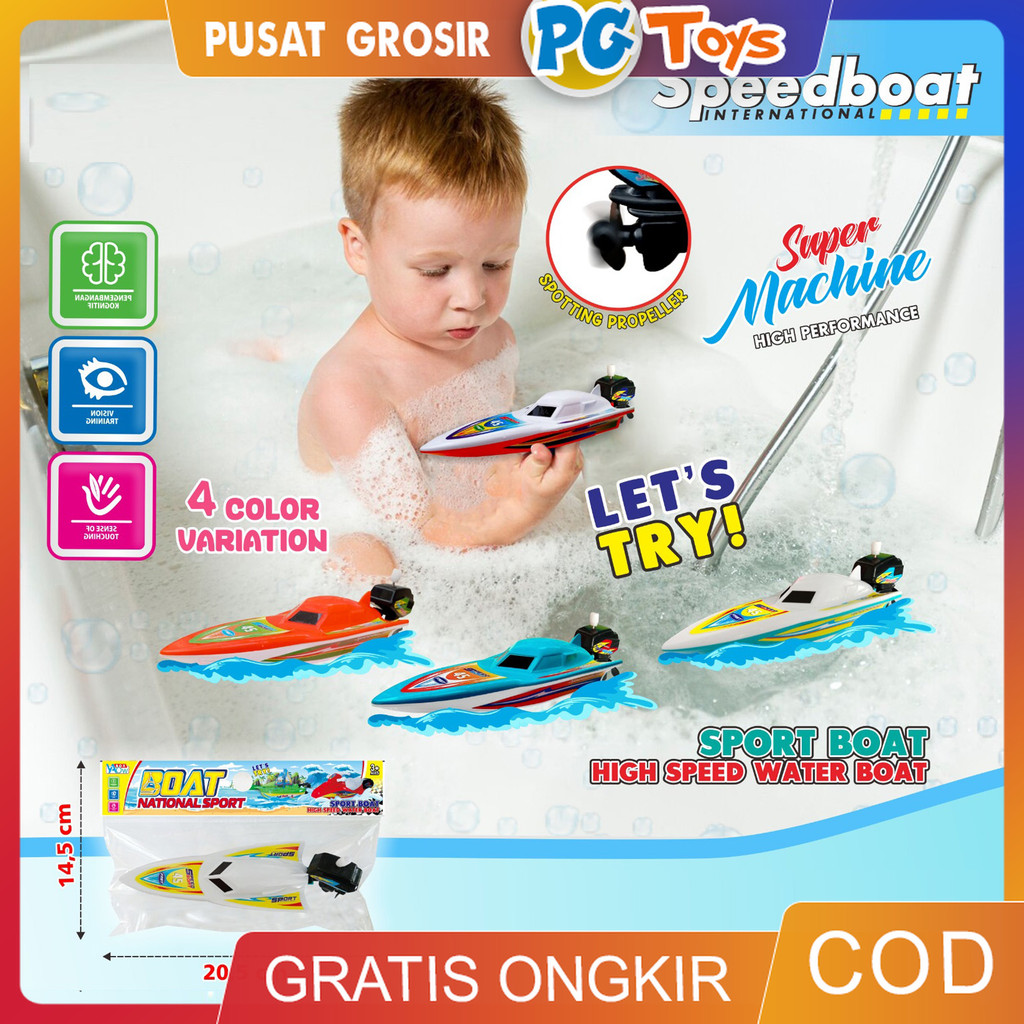 Jual PGTOYS Mainan Air Speed Boat Water Sport Anak Perahu Kapal Baling ...