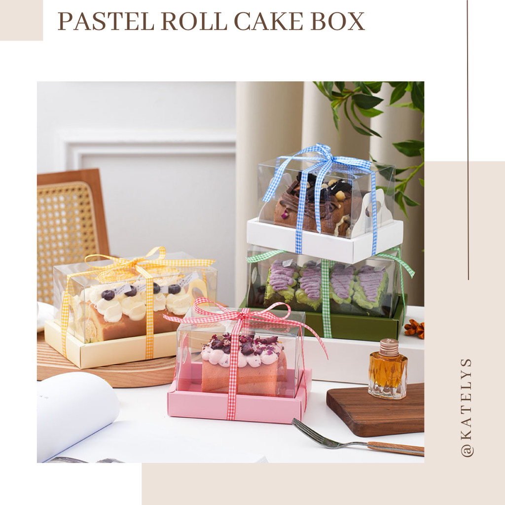 Jual Box Roll Cake Pastel | Box Kue Roll | Tempat Hadiah Kue | Shopee ...