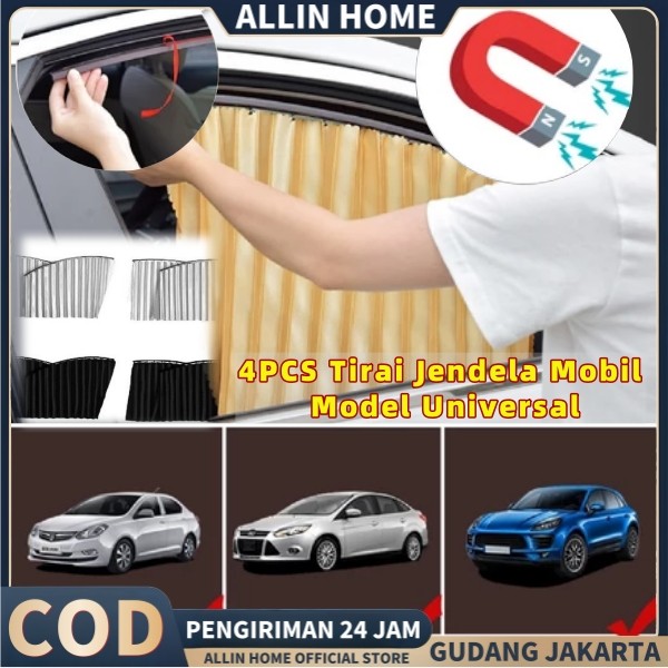 Jual Model Universal Tirai Jendela Mobil 4set Kerai Privasi Jendela ...