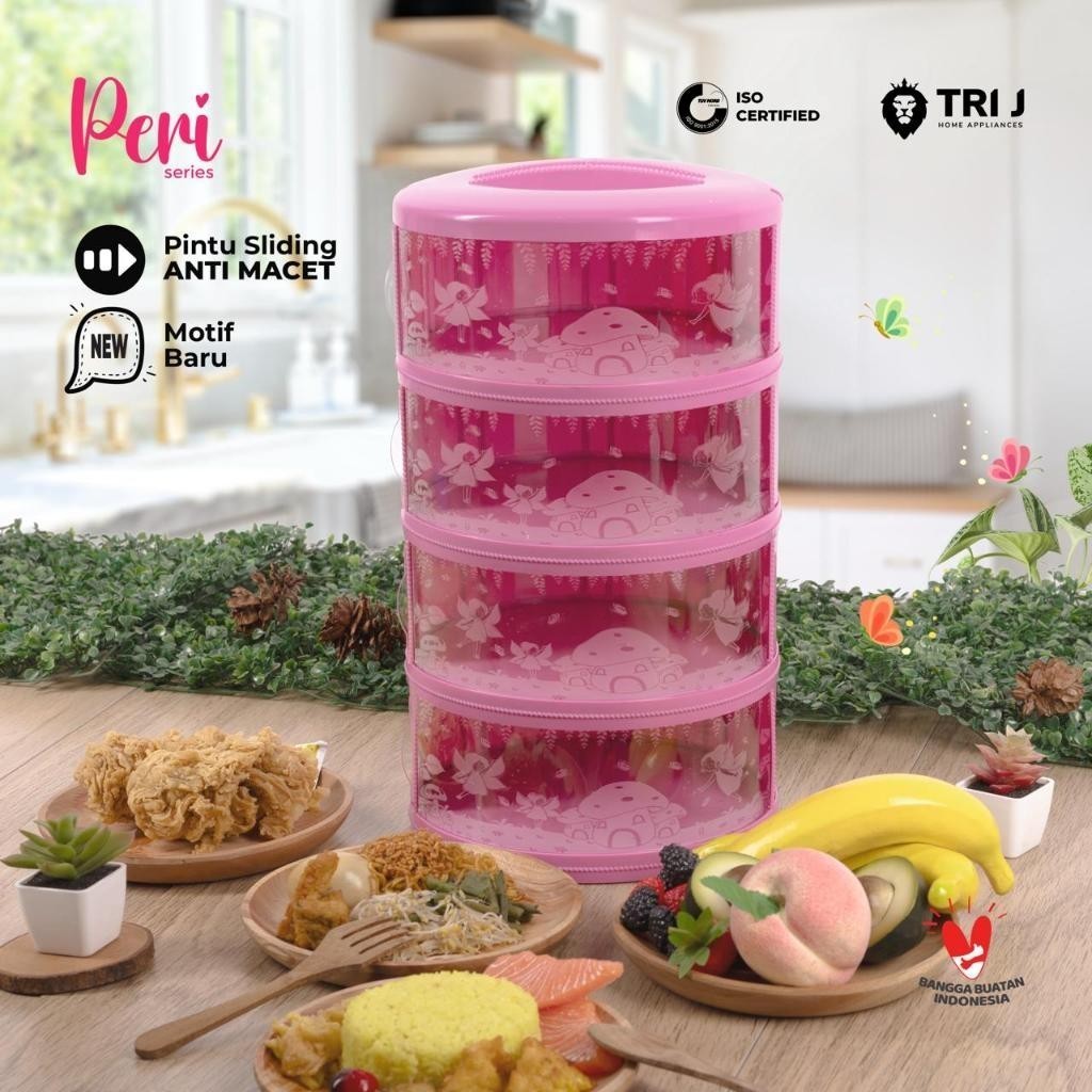 Jual TRI J Tudung Saji 4 Susun Rak Tempat Wadah Penyimpanan Makanan ...