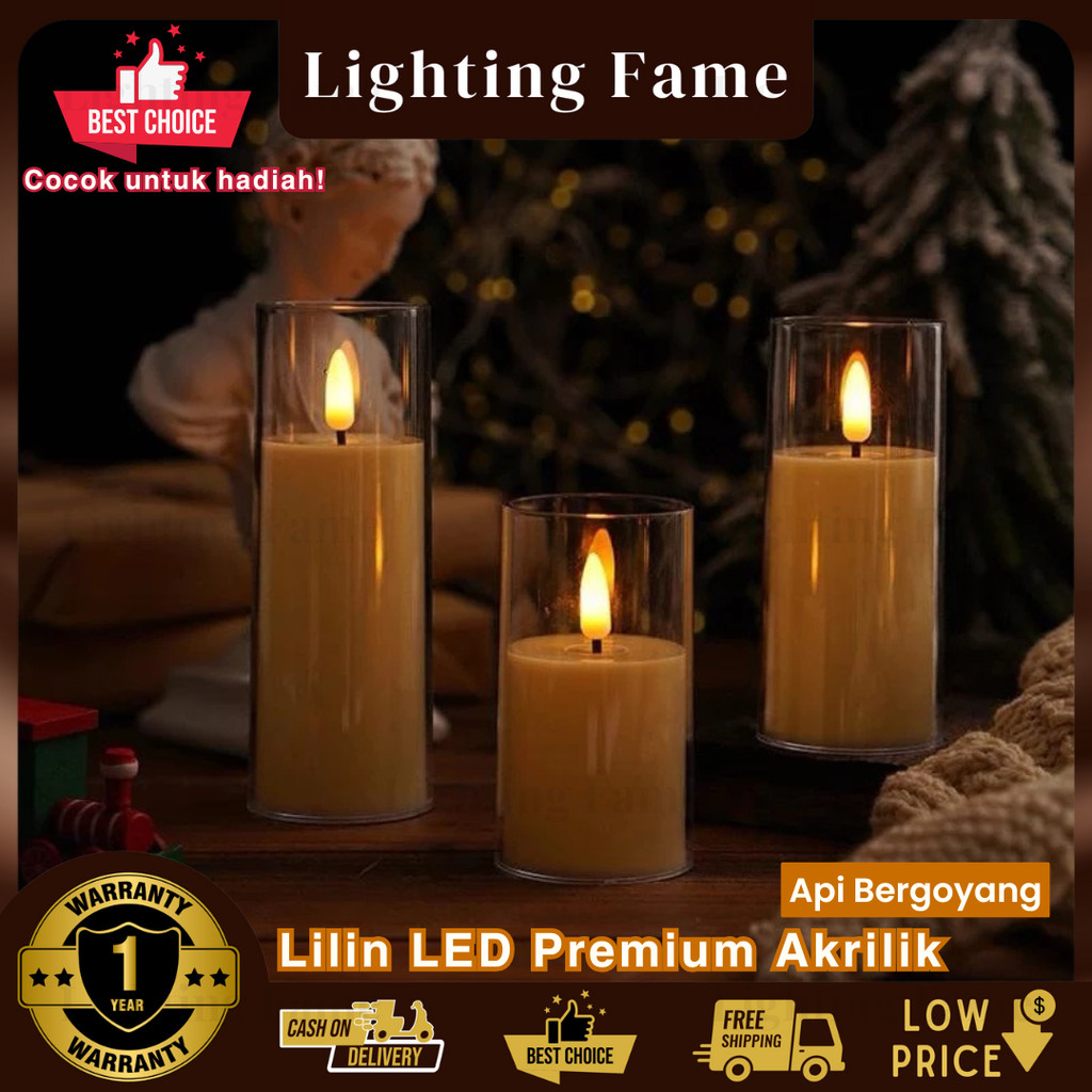 Jual LIGHTING FAME **GARANSI 1 TAHUN** Lilin LED Premium Akrilik ...