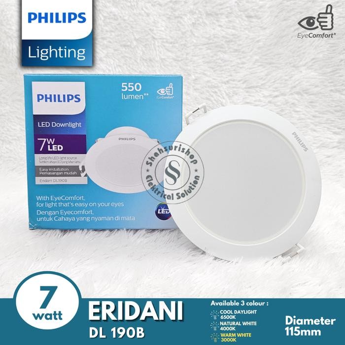 Jual LAMPU DOWNLIGHT LED PHILIPS ERIDANI G2 DL190B 7W 7 WATT 4 INCH - Putih | Shopee Indonesia