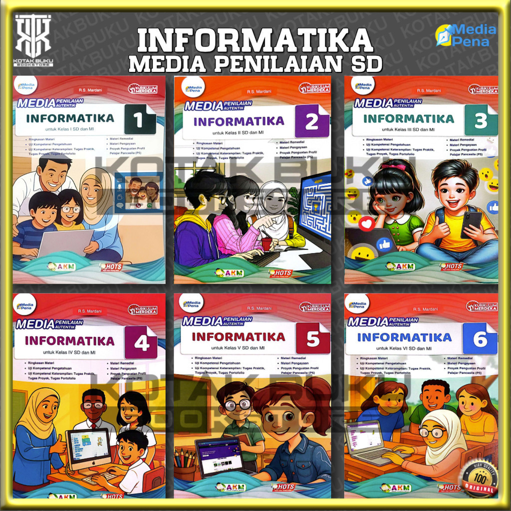 Jual Media Penilaian Informatika Kelas 1 2 3 4 5 6 SD Kurikulum Merdeka / Mediapena SD / Revisi ...