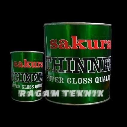 Jual Thinner Sakura Hijau Super Gloss galon 5 kg pengencer cat tiner ...