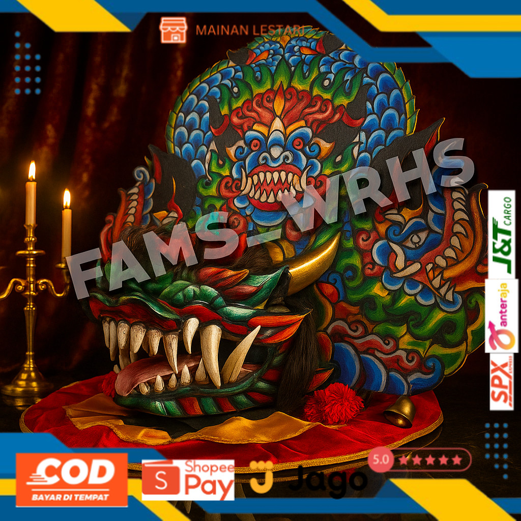 Jual Barongan Devil VIP Ukuran 30 Full Kayu Barongan Caplokan Kayu G ...