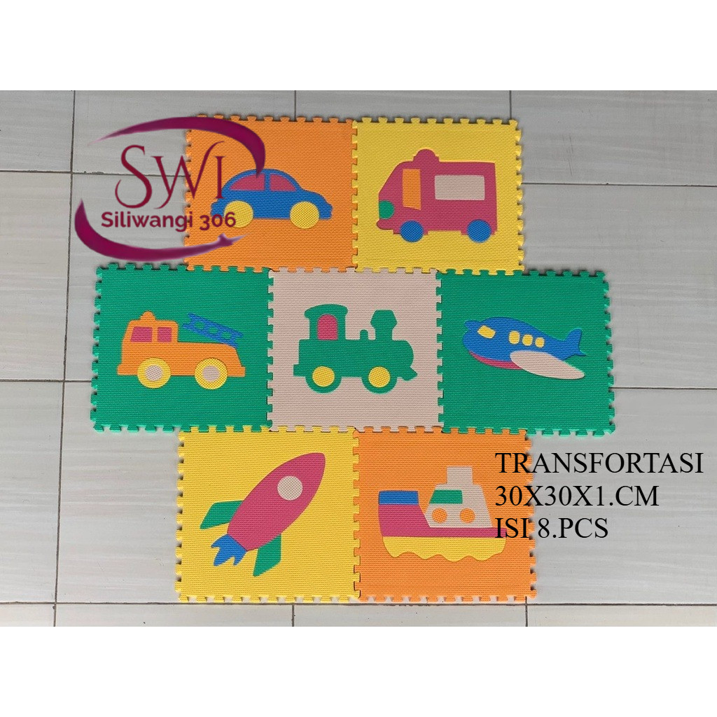 Jual Matras Puzzle transportasi Ukuran 30x30x1 isi 10 pcs / alas lantai ...