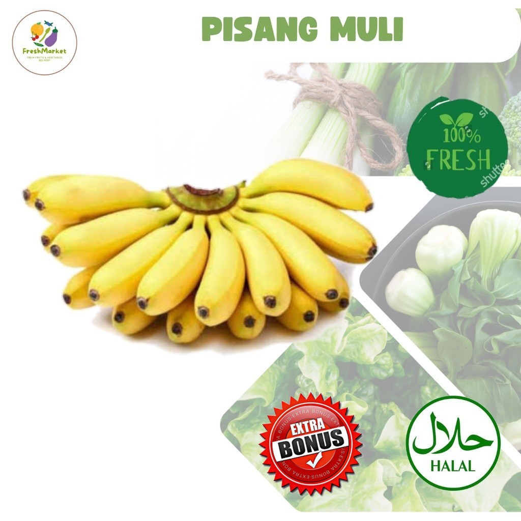 Jual Pisang Muli Buah Segar 1 Sisir Sayurinstant | Shopee Indonesia