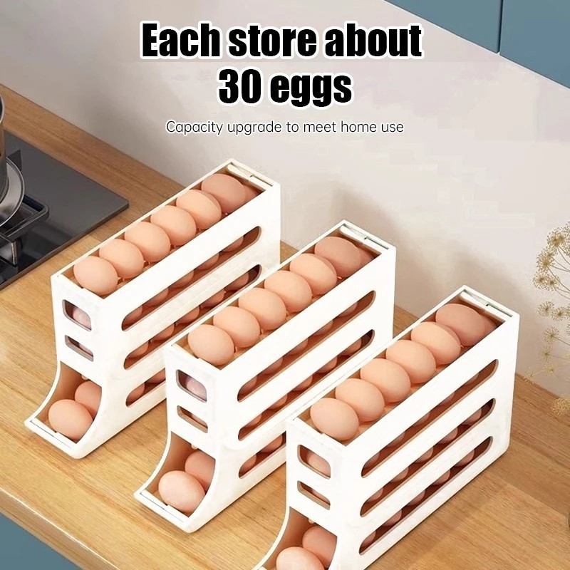 Jual Rak Telur Tingkat / Tempat Penyimpanan Telur Minimalis 4 Tier Rak ...