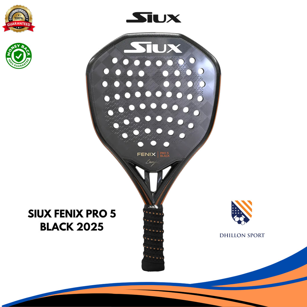 Jual Padel Racket SIUX Fenix Pro 5 Black 2025 | Raket Padel SIUX ...