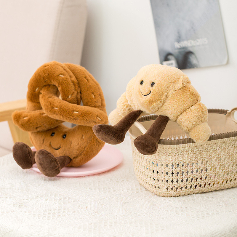 Jual Jellycats Cute Plush Toast Bread Pretzel Croissant Baguette Toy ...