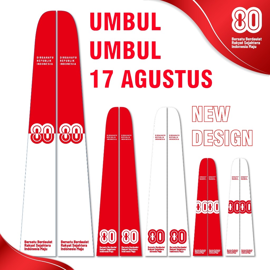 Jual Umbul Umbul HUT RI 80, Bendera Merah Putih 17 agustus 2025 Design ...