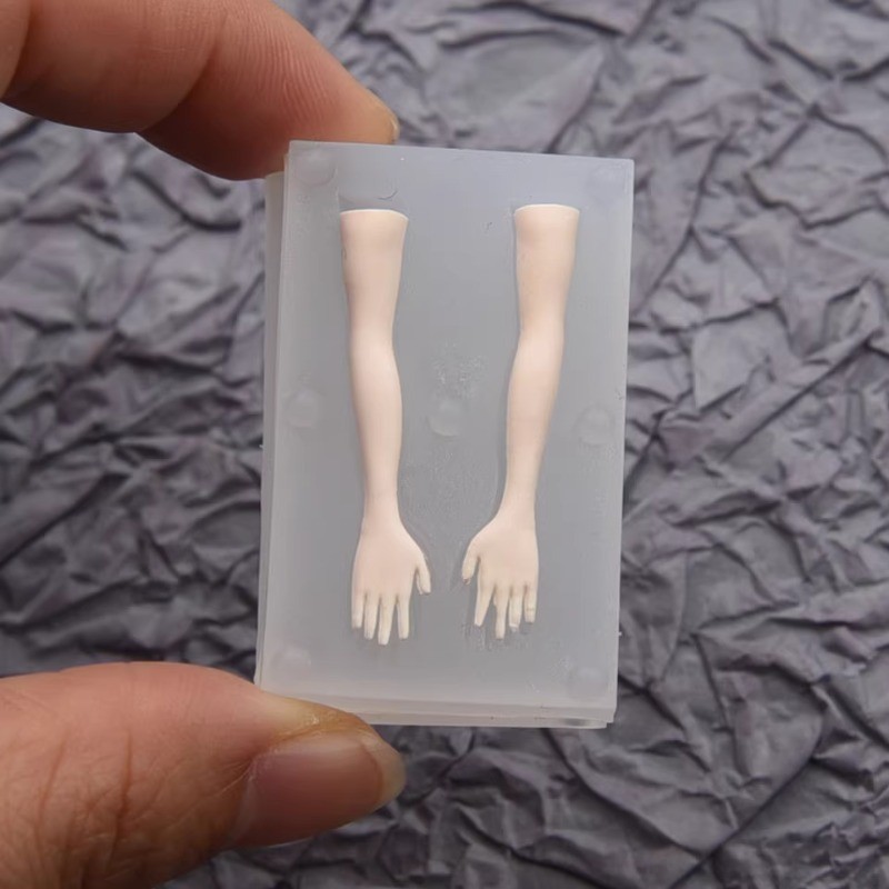 Jual Ultralight Clay Cartoon Doll Correct Proportion Arm Silicone Mold ...