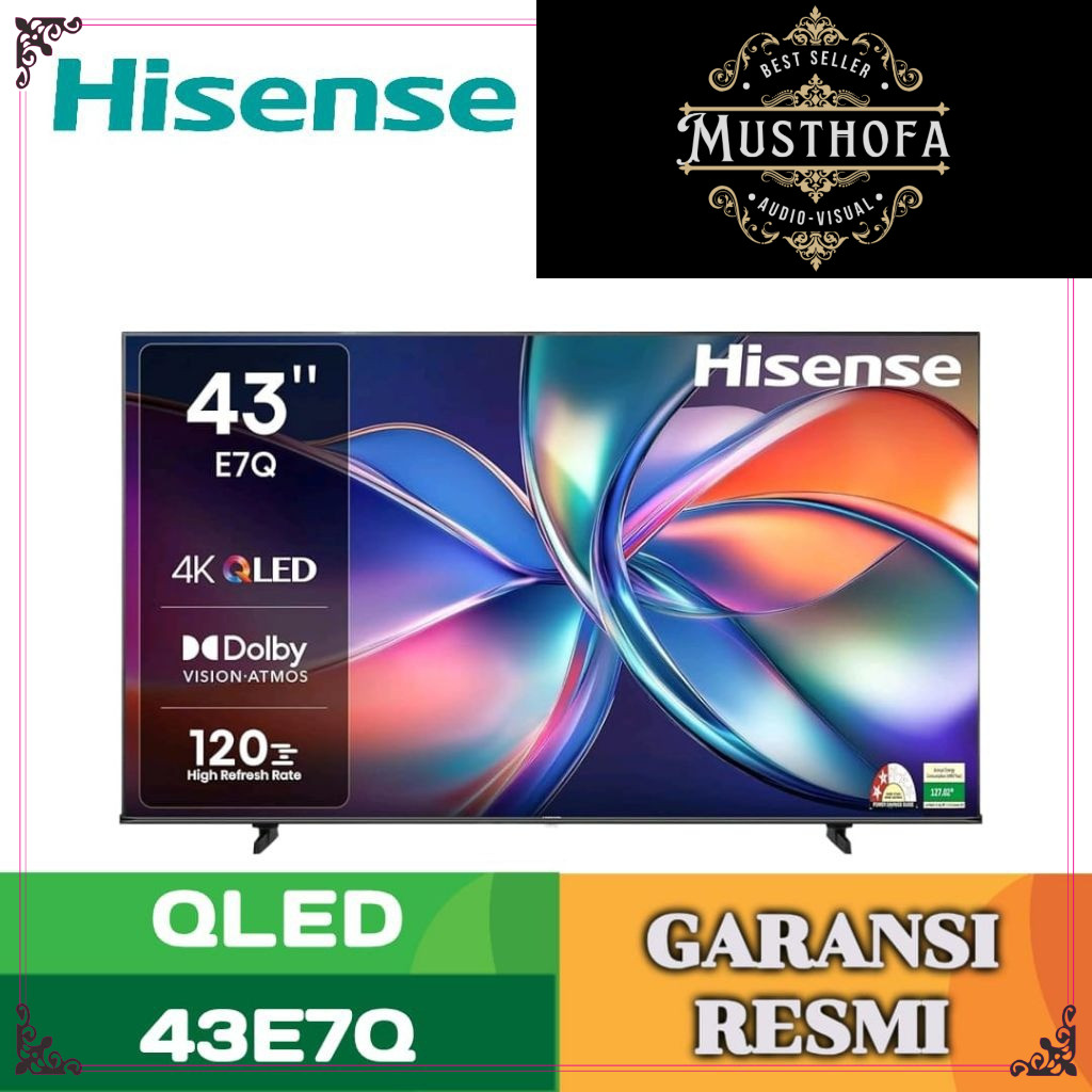 Jual HISENSE 43E7Q QLED 43 Inch 4K Smart TV Dolby Vision Atmos | Shopee ...