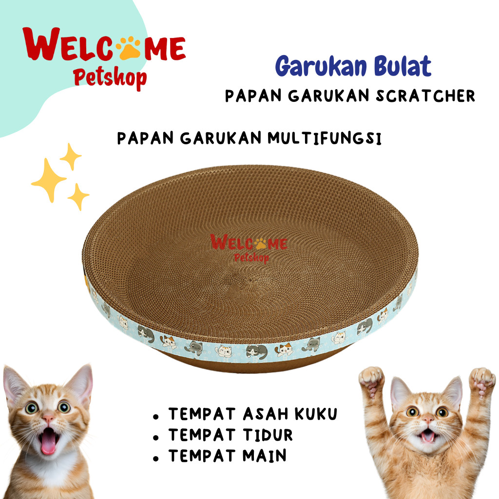 Jual Garukan Bulat Multifungsi Cat Scratcher Tempat Tidur Asah Kuku ...