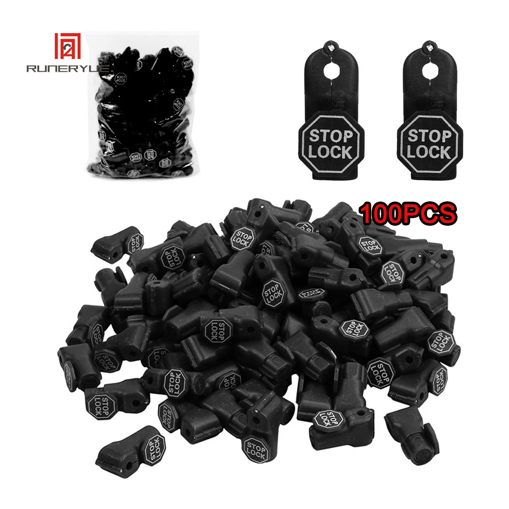 Jual 100PCS 6mm Plastic Anti-Theft Locks Red Peg Hook Stop Lock ...