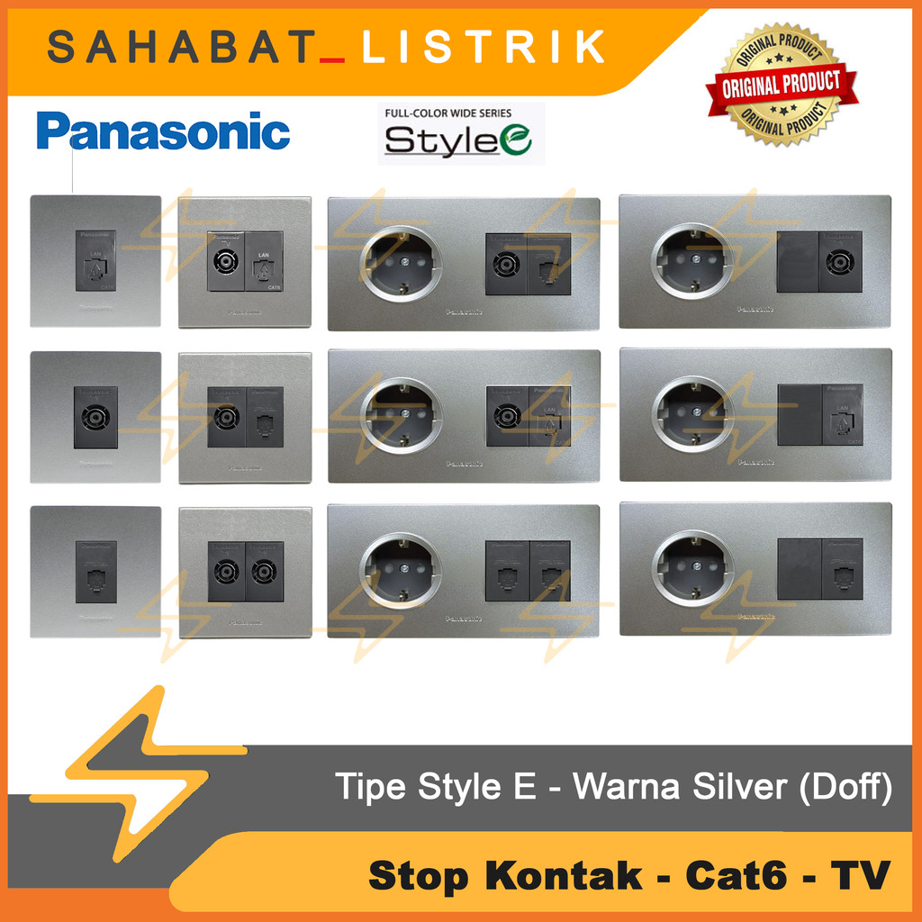 Jual PANASONIC STYLE E SILVER SAKLAR ENGKEL SERI / STOP KONTAK / TV ...