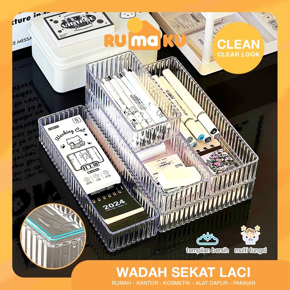 Jual Rumaku Organizer Laci Bening Acrylic Kotak Penyimpanan Serbaguna ...