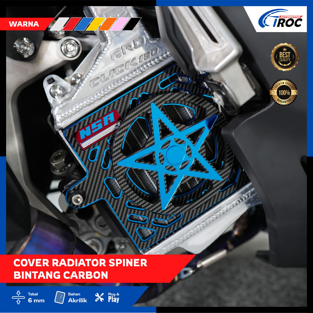 Jual COVER RADIATOR SPINNER CARBON SERIES TIPE BINTANG VARIO PCX NMAX ...