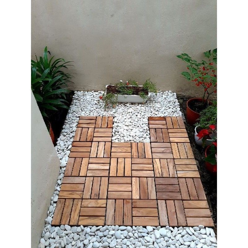 Jual PARQUET LANTAI KAYU JATI // UBIN KAYU JATI PAKET 25PCS | Shopee ...