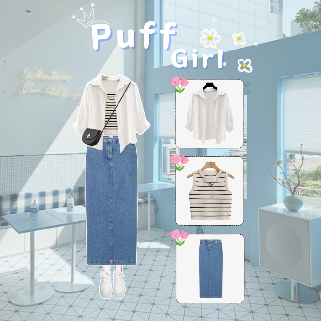 Jual One Set Korean Style 3 In 1 Outfit Simple Remaja kekinian Aestatic ...