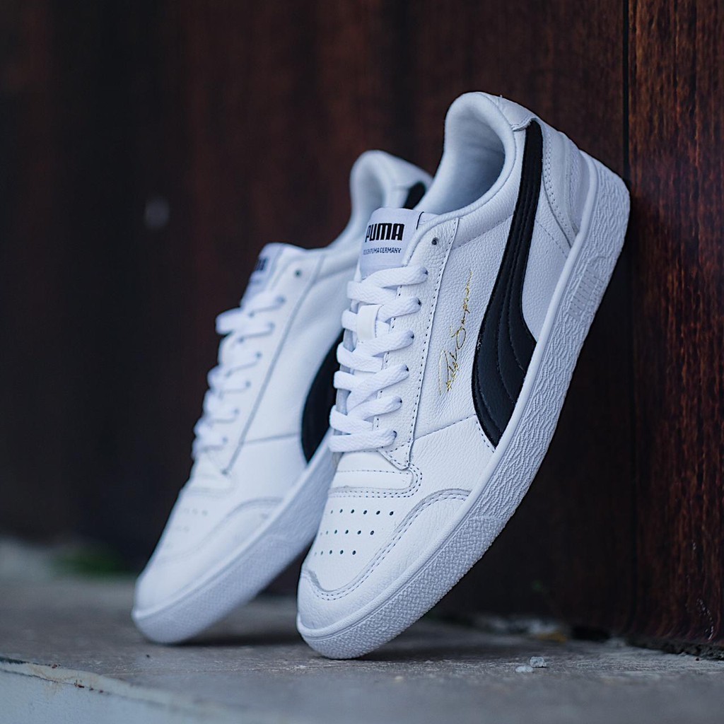 Jual PUMA RALPH SAMPSON LEATHER WHITE AND BLACK BNWB -sepatu puma pria ...
