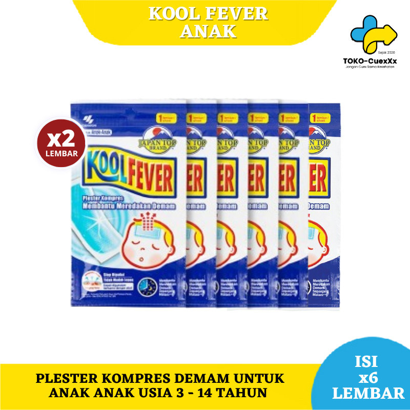 Jual Kool Fever Anak Sachet Plaster Kompres Demam (Bundling 6 pcs ...
