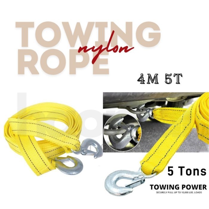 Jual Tali Derek Nilon Towing Mobil 4 Meter 5 Ton Nylon Towing Car ...