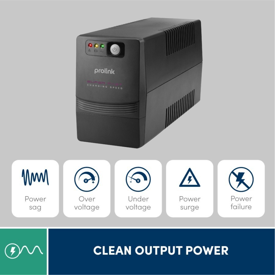 Jual UPS PROLINK PRO700SFC Super Fast Charging Line Interactive 650VA | Shopee Indonesia