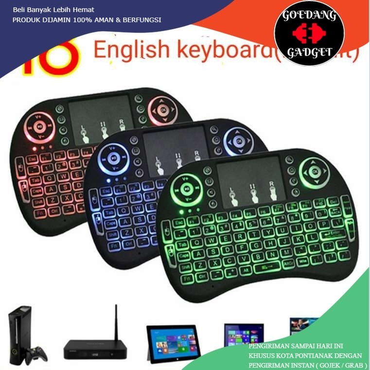 Jual RGB MINI KEYBOARD I8 BACKLIT STB ANDROID TV BOX SET TOP BOX MOUSE ...