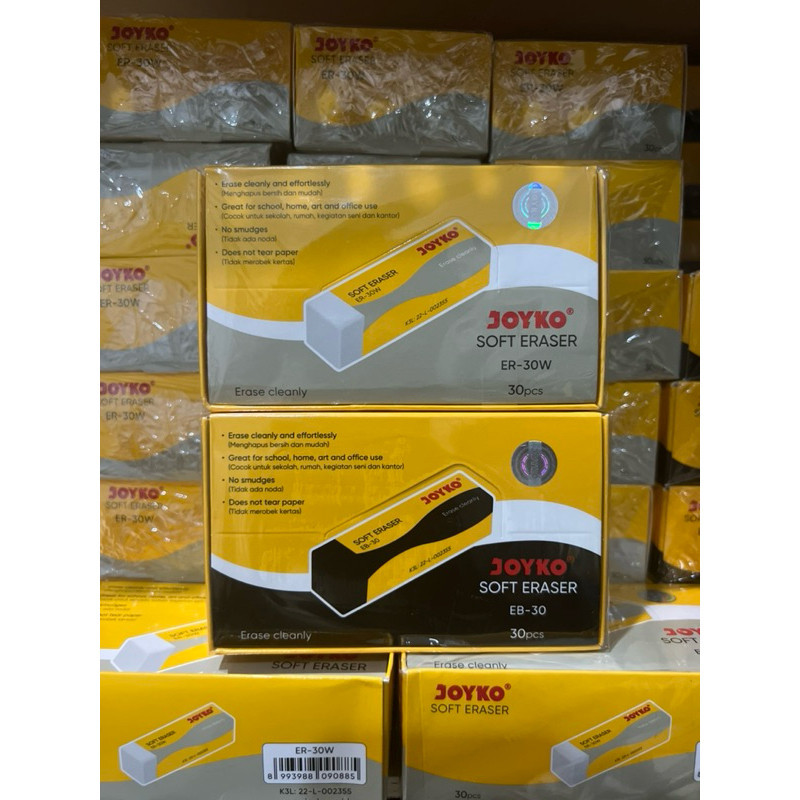 Jual Penghapus Joyko EB-30W & ER-30W / Penghapus Boxy - 1pax isi 30pcs ...