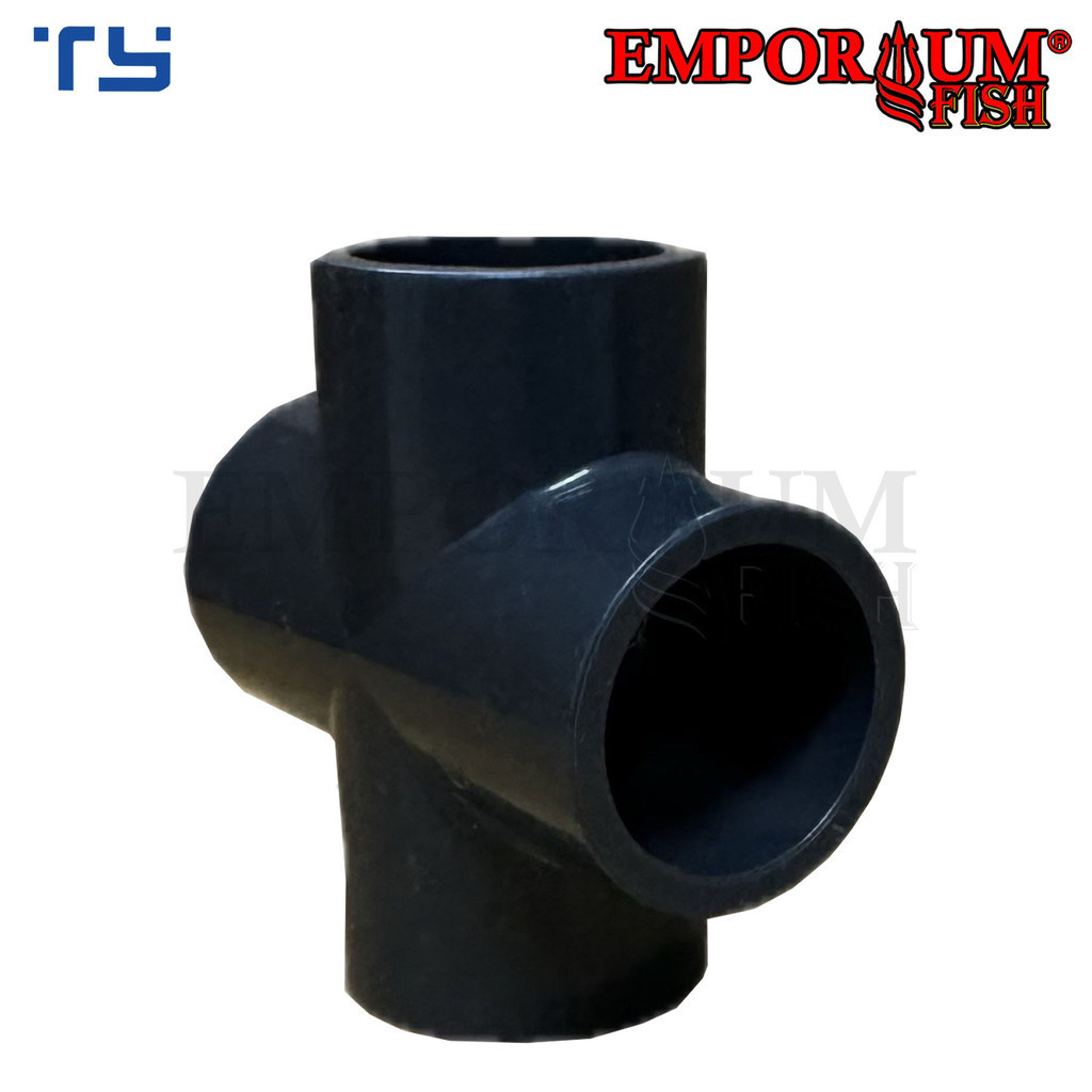Jual TY Cross Stand Tee Four 4 way pipa u-pvc k50 25 mm cabang empat ...