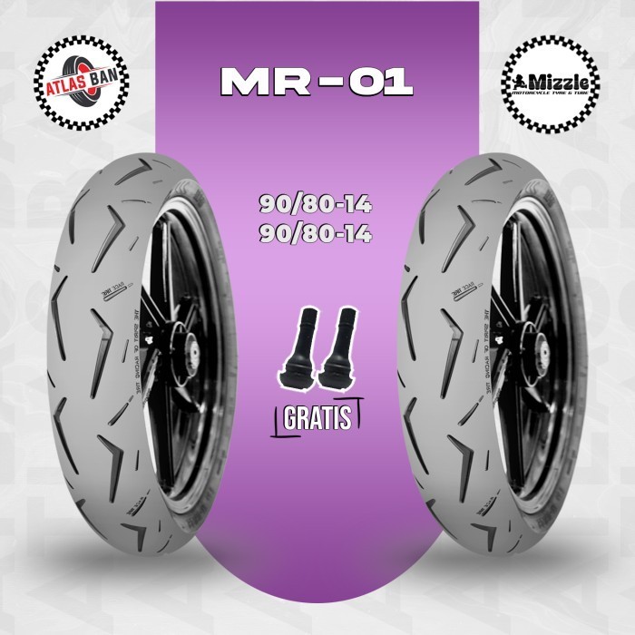 Jual Paket Ban Racing Tubles Motor Matic MIZZLE MR01 90/80 - 90/80 Ring ...