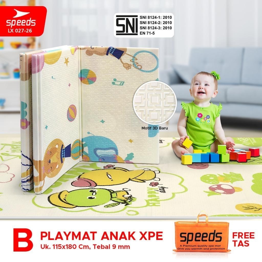 Jual SPEEDS Playmat Bayi Karpet Lipat Playmate Matras Baby Foam Lipat ...