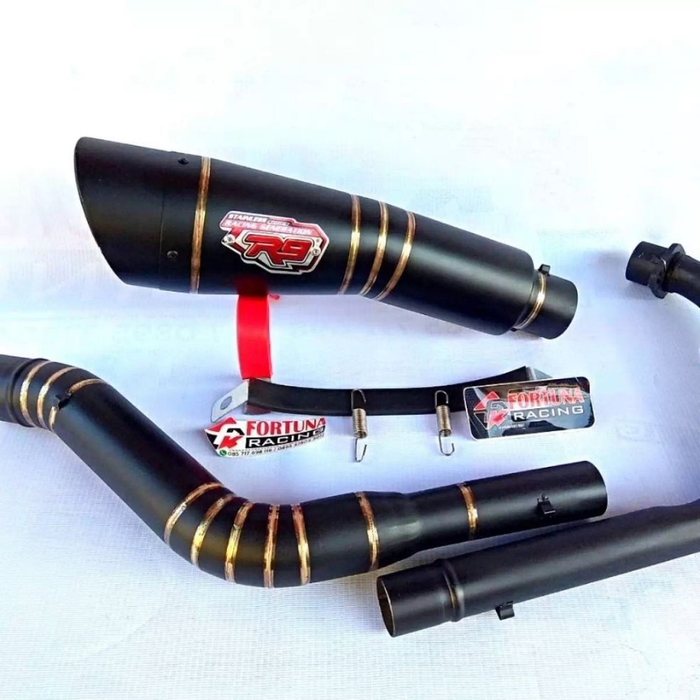 Jual Knalpot racing R9 hitam dopp for SATRIA Fu fi karbu barong ...