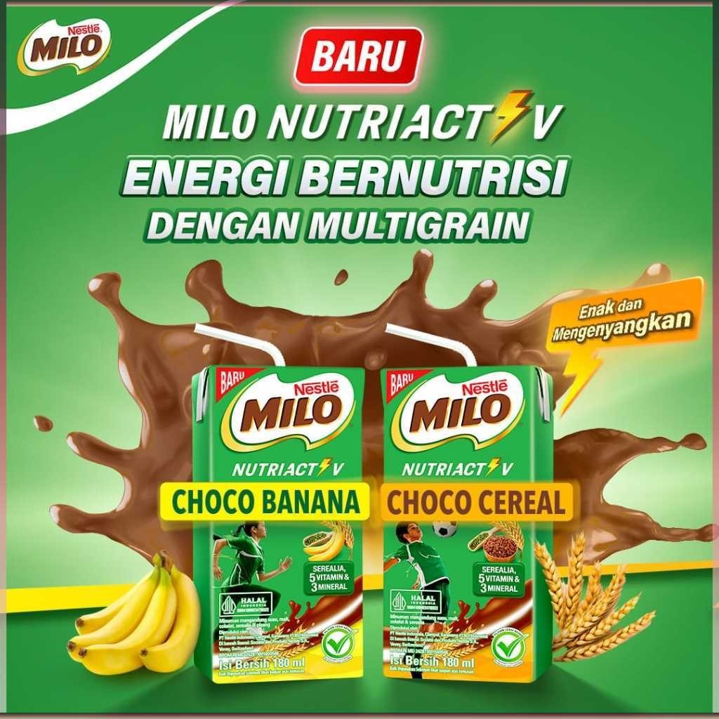 Jual Milo Nutri Active Go Nestle Choco Banana Cereal 3in1 Minuman Susu Coklat Sachet Uht 180gr ...