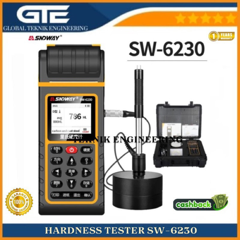 Jual SNDWAY Leeb Hardness Tester Meter Digital Portable Print SW-6230 ...