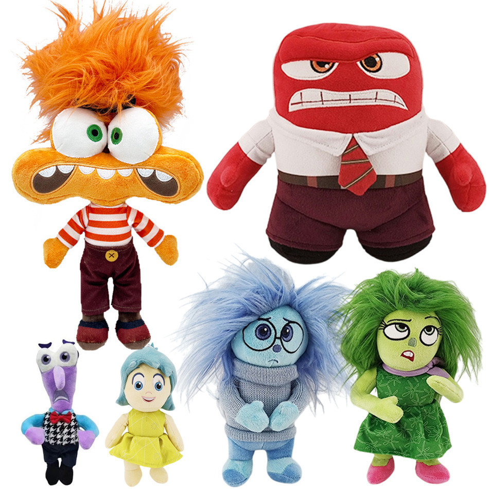 Jual New Inside Out 2 Plush Anxiety Doll Cute Joy Fear Anger Disgust ...