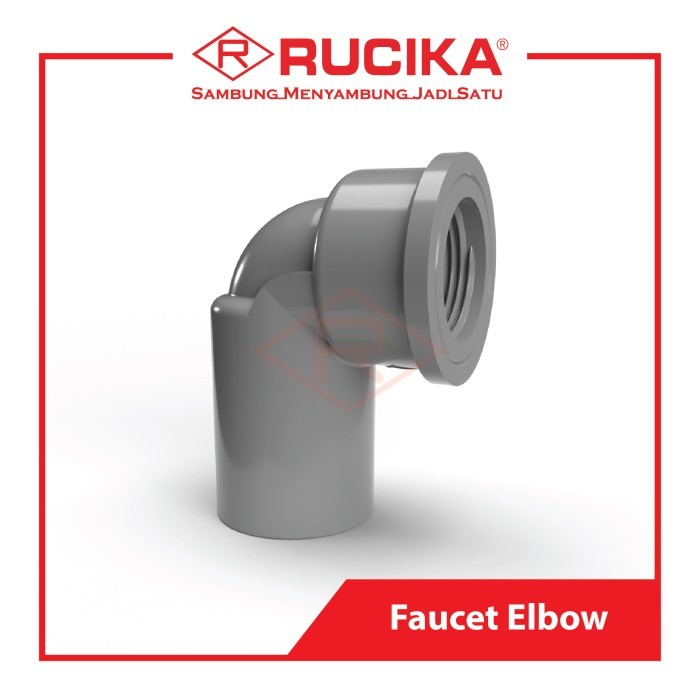 Jual Faucet Elbow Rucika 1/2" inch PVC AW Knie Drat Dalam | Shopee Indonesia