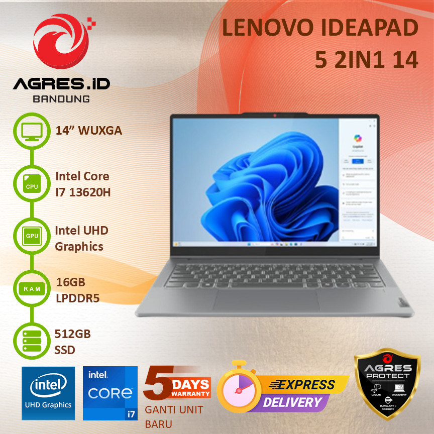 Jual LENOVO IDEAPAD 5 2IN1 14 I7 13620H 16GB 512GB 14" WUXGA PEN ...