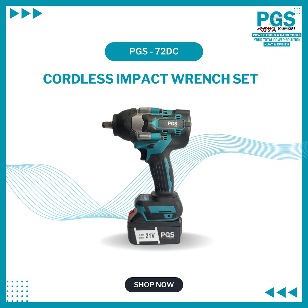 Jual PGS - 72 DC Mesin Pembuka Baut Ban Mobil dan Motor. Cordless Impact Wrench PGS-72DC ...