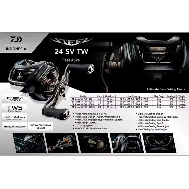 Jual REEL BC DAIWA STEEZ LIMITED SV TW 100 XHL RATIO 8.5:1 ( 2024 ) | Shopee Indonesia