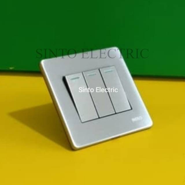 Jual NERO Stainless Saklar 3 Gang 1 Arah Saklar Triple 1 Arah | Shopee ...