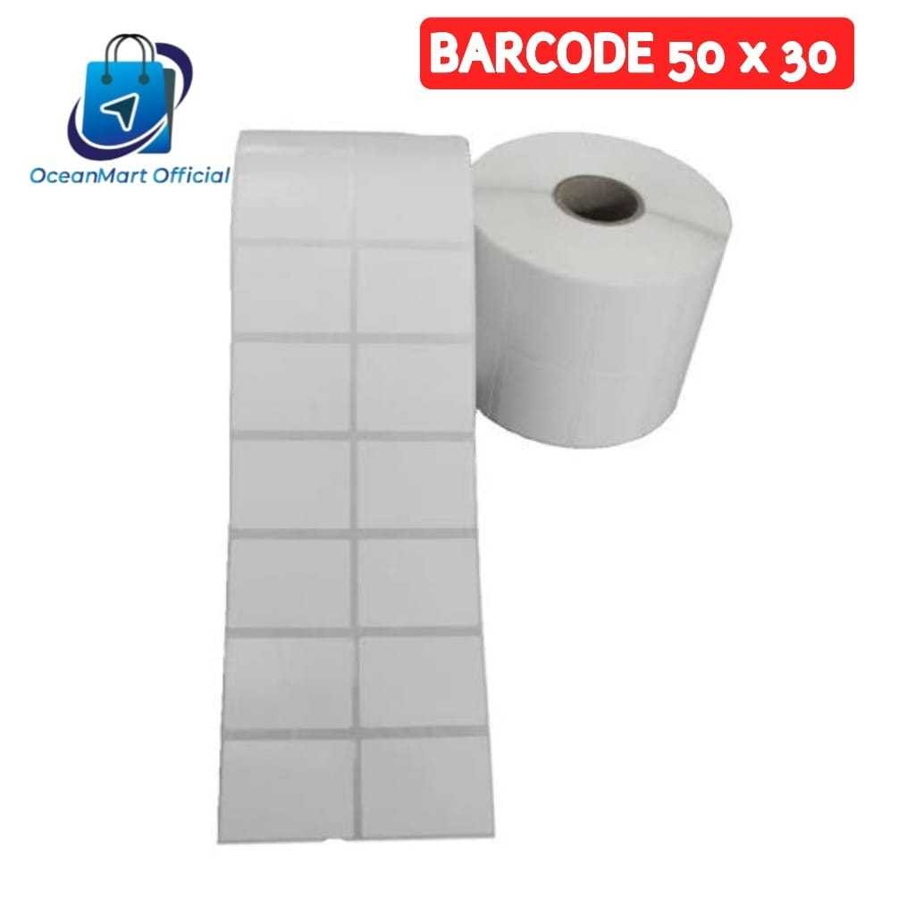 Jual Kertas Thermal Ukuran 50x30 Struk Kasir Sticker Barcode Bulk Paper ...