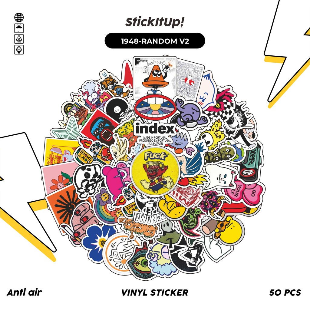 Jual COD 50 Pcs Stiker Pack Random V6 Lucu Aesthetic Vynil Waterproof ...