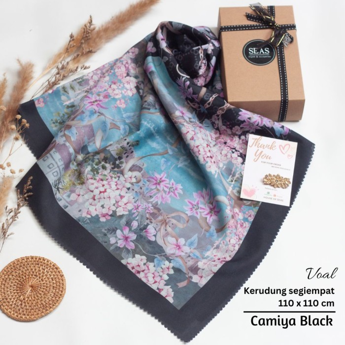 Jual Kerudung/Jilbab Segiempat Voal Motif dengan Box - Gift / Hadiah ...